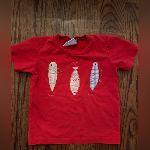 true | Shirts & Tops | True Fish Appliqu 4t Red Shirt | Poshmark